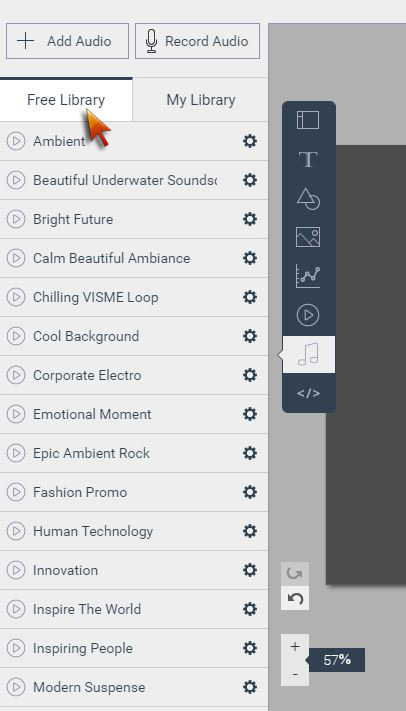 Using the Audio Library | Create Interactive Online Presentations ...