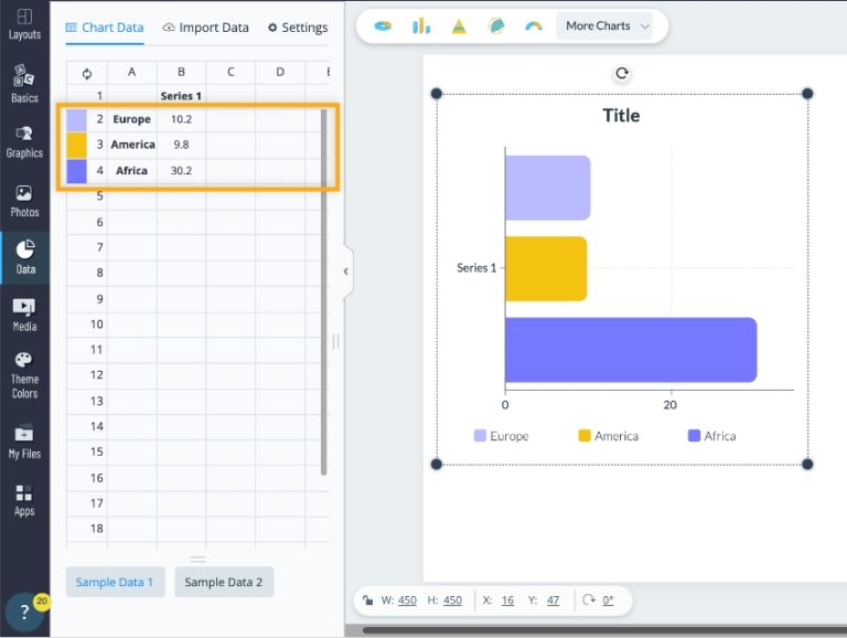 Creating customize charts in your projects | Visme Help Center