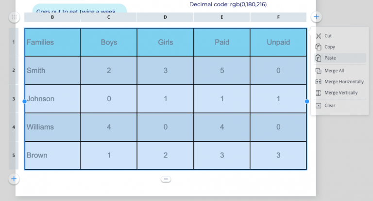 How To Easily Add Content To Tables Visme Help Center 7564