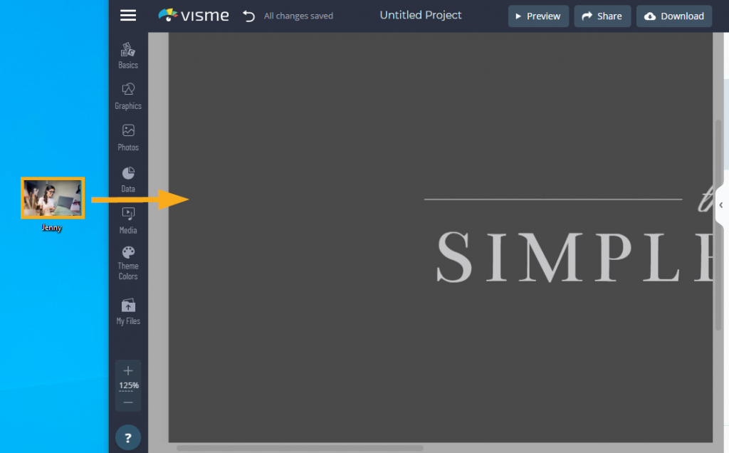 Easily upload photos from your PC | Visme Help Center