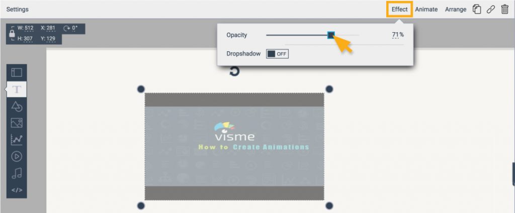 opacity-for-video | Visme Help Center