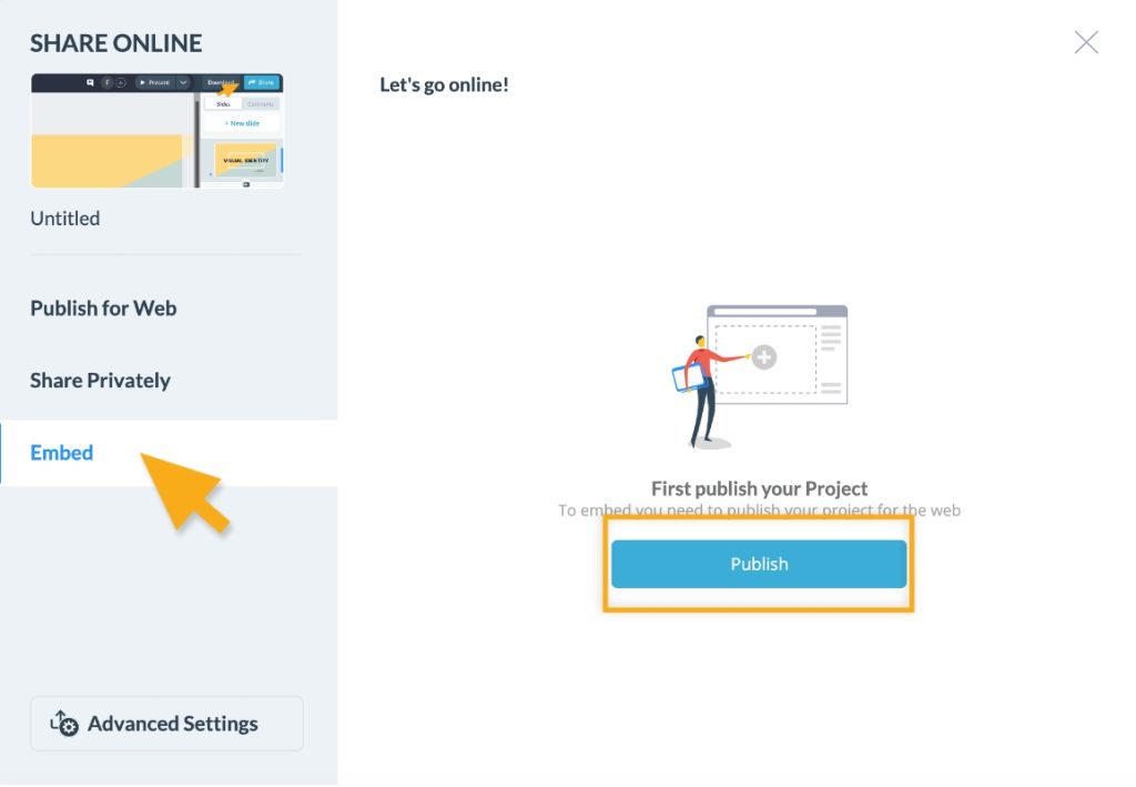 Embedded Projects On A Website | Visme Help Center