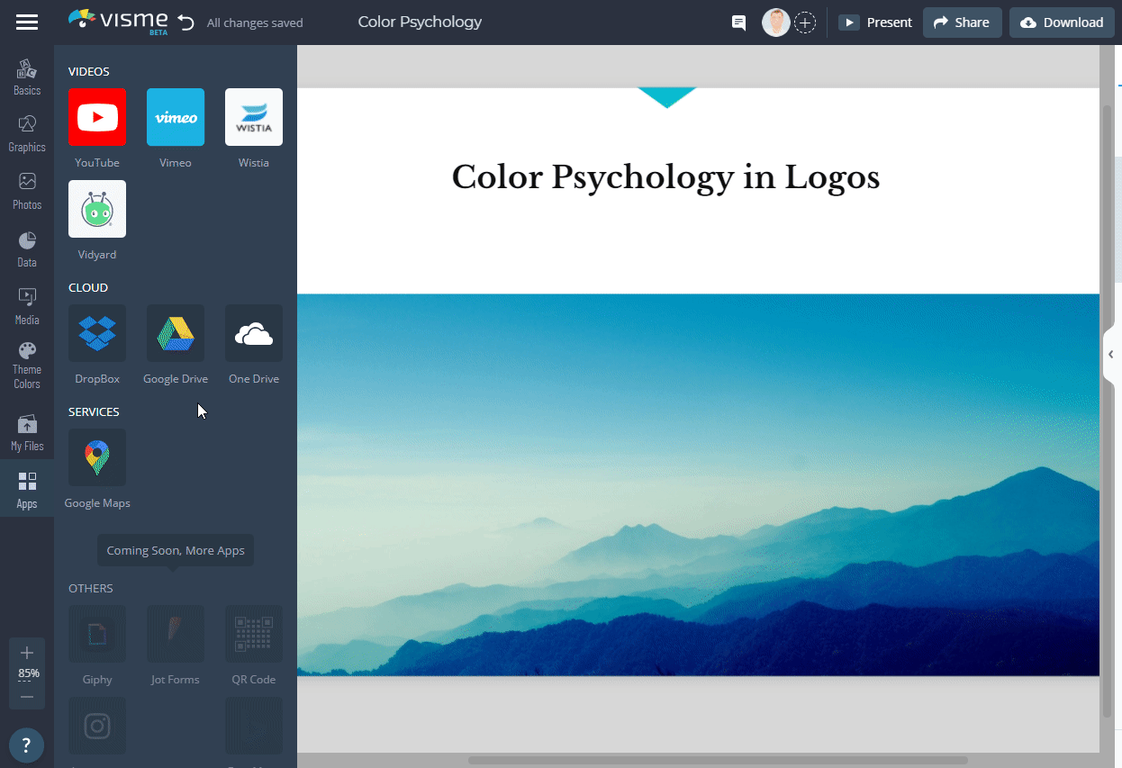 How To Integrate And Use Google Drive In Visme Visme