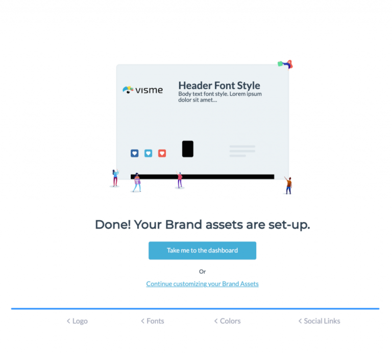 Set up your Brand Area using Brand Wizard| Visme Help Center