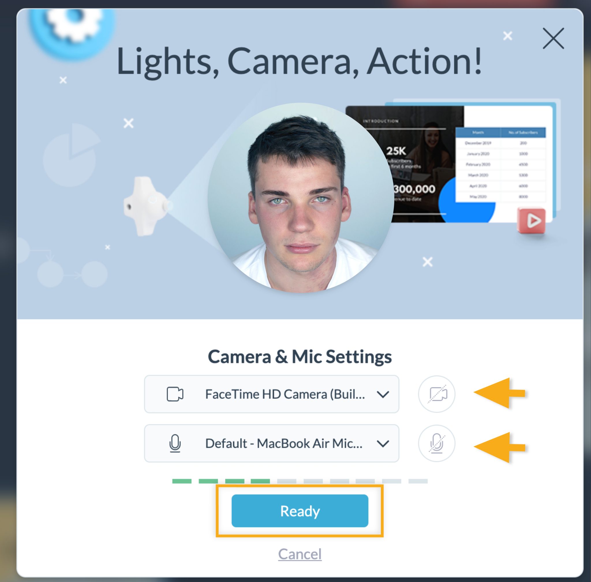 Record project using Presenter Studio | Visme Help Center