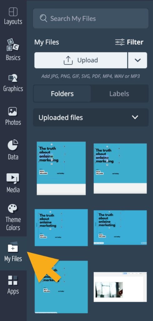 My Files: Overview & How to Access | Visme Help Center