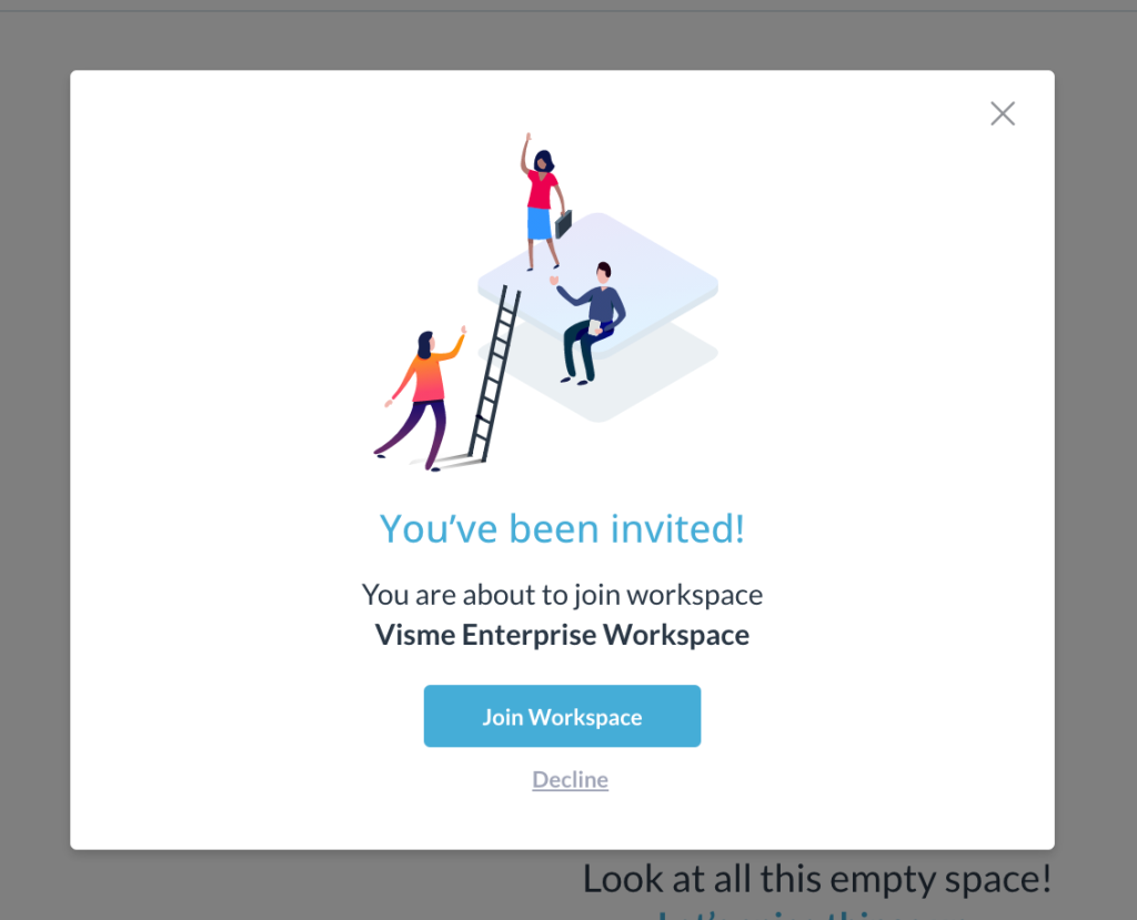 Accepting an Invitation to a Visme Workspace | Visme Help Center