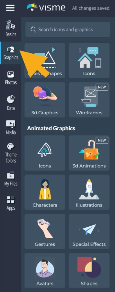 Adding graphics to your projects | Visme