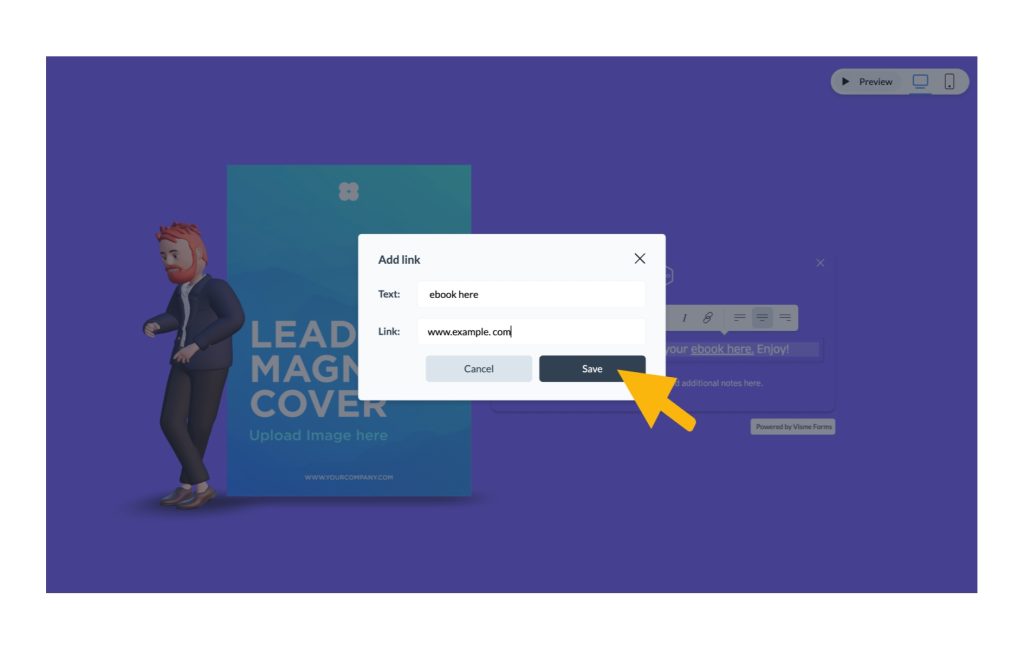 How to easily add links to your Visme Forms