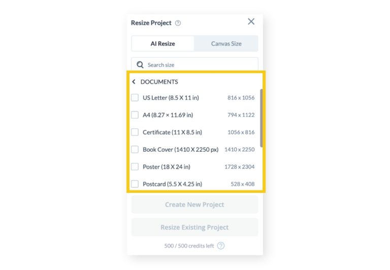 Using AI Resize to adjust your designs | Visme Help Center