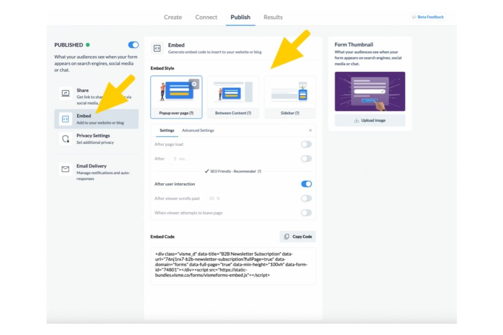 How to embed your Visme Form on a Website | Visme