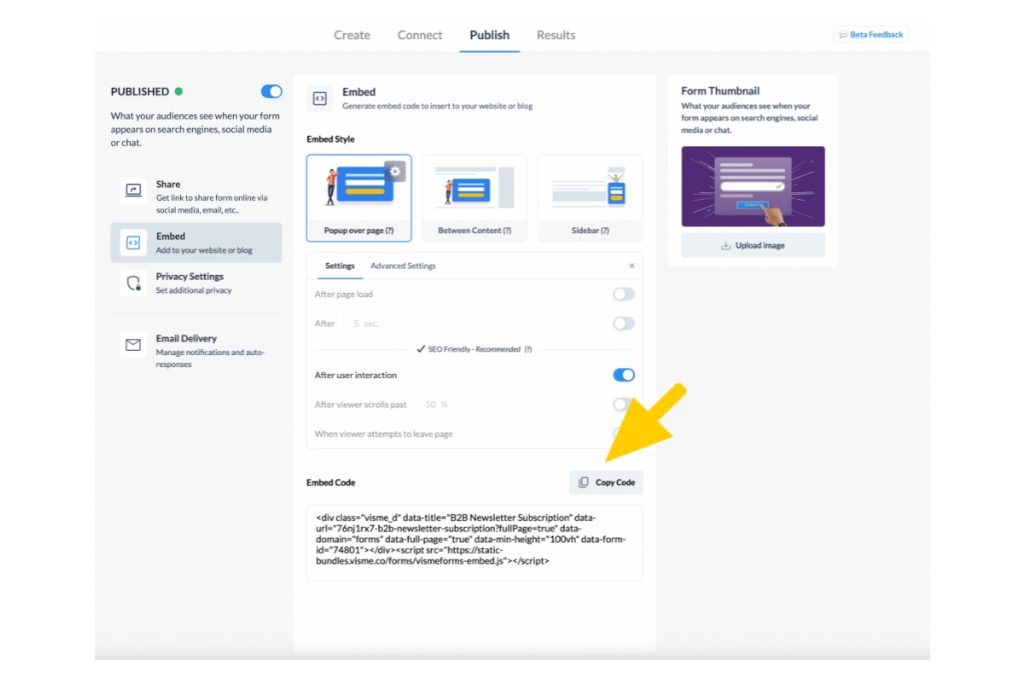 How to embed your Visme Form on a Website | Visme