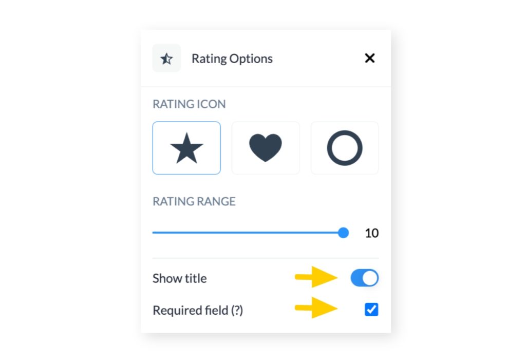 Add a Rating question to Your Visme Form | Visme Help Center
