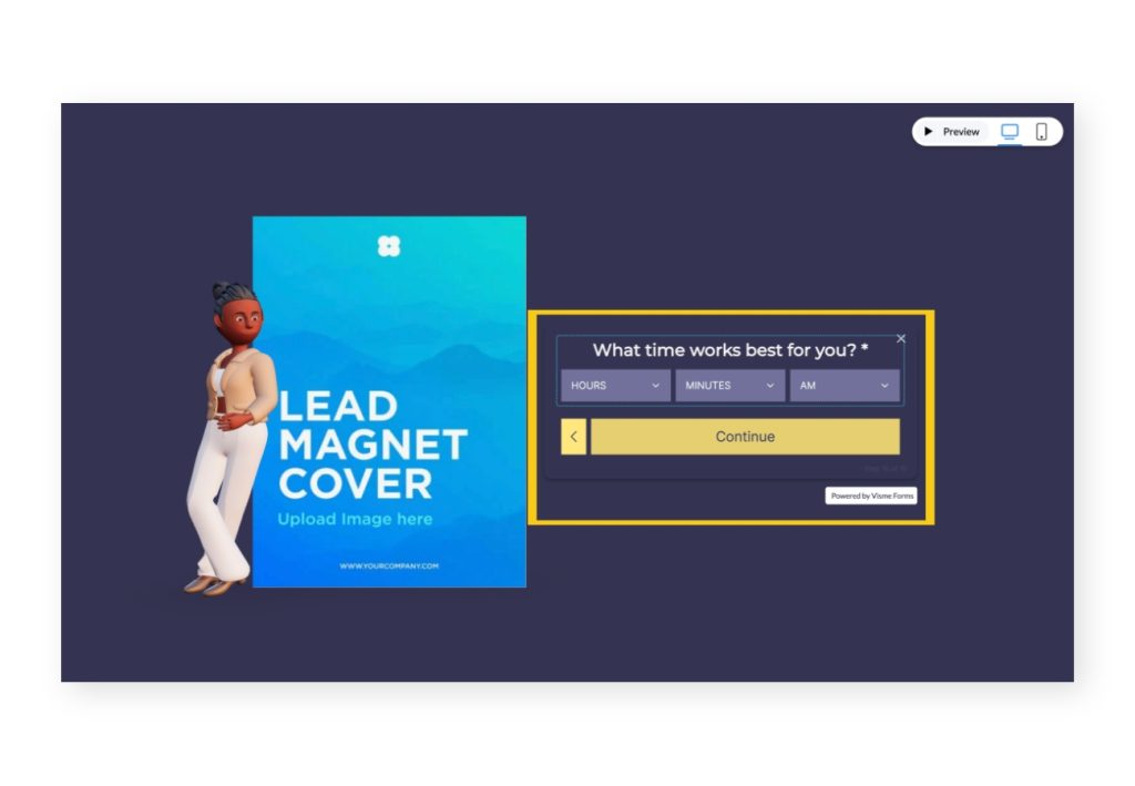 How to Add a Time Question to Your Visme Form | Visme Help Center