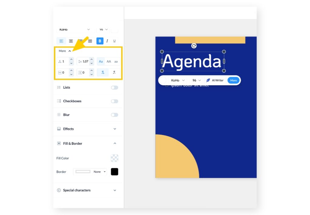 Customize Text Format to match the style | Visme Help Center