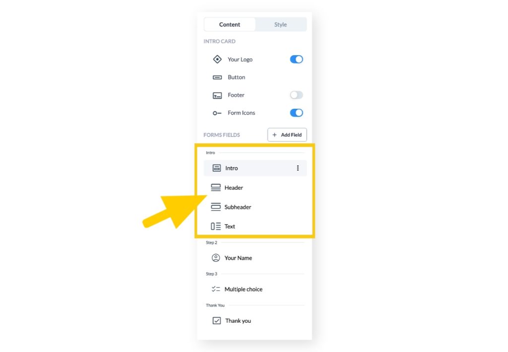Reordering Form Fields | Visme Help Center